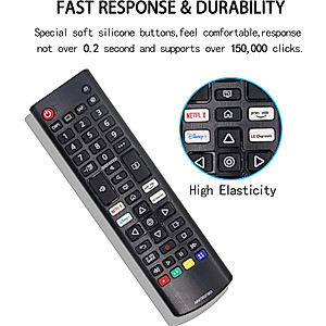 Replacement Remote Control for LG TV Remote LED OLED LCD Webos 4K 8K UHD HDTV HDR Smart TV with Netflix, Prime Video, Disney, LG Channels Button AKB76037601 43UP7000PUA 32LM627BPUA