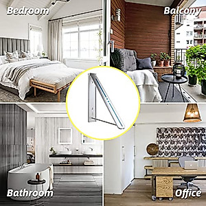 XIVBA Clothes Drying Rack Retractable Clothes Drying Rack, Space Saving Wall Mounted Folding Aluminum Clothes Rack in Laundry, Closet Storage Organization, Easy Installation Indoor/Outdoor, Silver