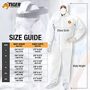 Heavy Duty All Purpose Coverall, Engineered for Maximum Protection & Comfort (Single X-Large Coverall) by Tiger Tough