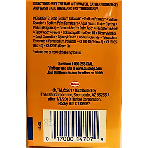 Dial Skin Care Bar - Marula Oil - Gentle Cleansing - 4 OZ (113 g) Per Bar - 3 Count Bars Per Package - Pack of 4 Packages