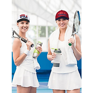 ROLVNHTV 4 Pieces USA Hats for Men American Flag Cap Adjustable Embroidered Patriotic Black Baseball Hat Trucker Hat for Men Women