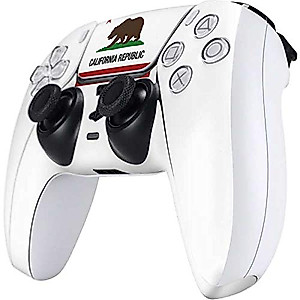 Skinit Decal Gaming Skin Compatible with PS5 and Compatible with PS5 Digital Edition DualSense Controller - Skinit Originally Designed California Republic Design