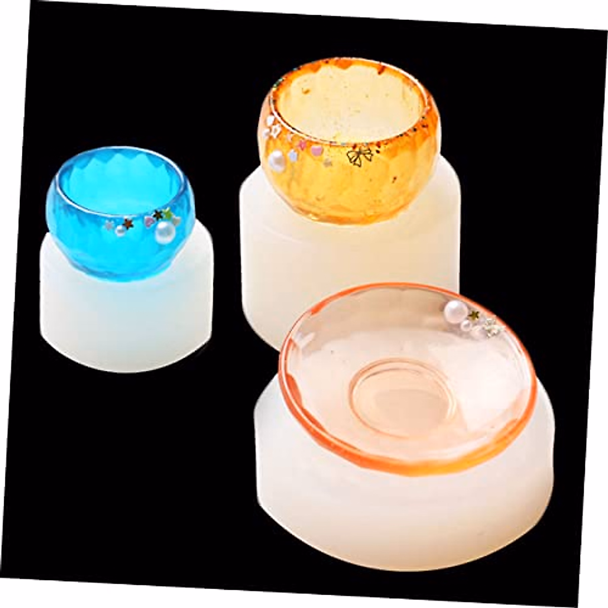 COHEALI 3pcs Silicone Tray Resin Tray Resin Molds Silicone Resin Mold Containers Mini Bowl Silicone Crystal Drop Mold DIY Dish Mold Delicate Silicone Molds Epoxy Resin Silicone Bowl Dishes