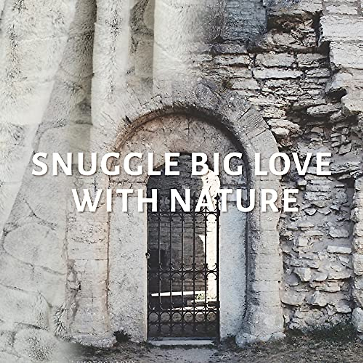 Snuggle Sac Plush Faux Fur Throw Blanket, Warm and Cream Fuzzy Blanket with Marble Pattern Print, Decorative Blanket for Couch Sofa Chair Bed Living Room, 50" X 60", Gray Beige