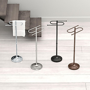 Gatco 1505 Floor Standing S Style Towel Holder, Chrome
