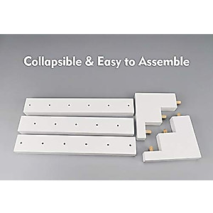 Cake Pop Stand Display Riser - 3 Tier Wood Lollipop Holder, 17 Hole Sucker Stand for Dessert Table of Wedding, Birthday Party - White, Collapsible, Fit 5/32" (4mm) Lollipop Sticks