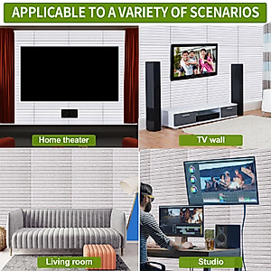 16 Pcs Pro Grade Soundproof Wall Panels,Acoustic Panels,Premium Sound Panels,Better Than Foam,Wedge Design,with Adhesive on Back,for Acoustical Treatments/Professional Studio,12×12×0.4 in(Ivory)