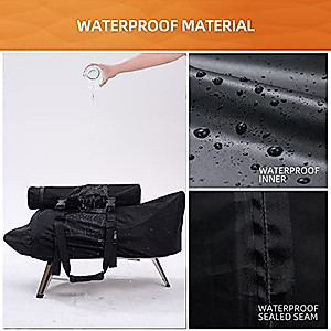 NOELIFE Carry Cover for Ooni Karu 12 with Chimney Bag, Waterproof Pizza Oven Cover for Ooni 12 Multi-Fuel Outdoor Wood Fired and Gas Pizza Oven Accessories (Cover Only)