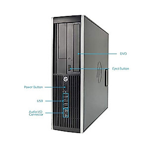 HP Compaq 6300 Pro Desktop PC - Intel Core i5-3470 3.2GHz 8GB 500GB DVDRW Windows 10 Pro (Renewed)