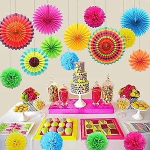 Party Hanging Paper Fan Set, Paper Flower Balls, Birthday Parties, Wedding Events, Holiday Decorations