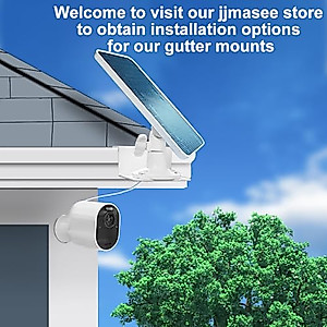 JJMASEE Solar Panel Charger for Arlo Essential Spotlight/XL Spotlight Camera(not for Arlo Essential 2K/2K XL), Micro USB (not Type-C) 13FT Weatherproof Cable and Aluminum Alloy Mount (1 Pack)