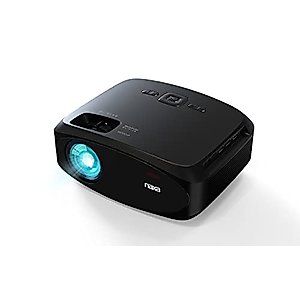 Naxa Electronics NVP-3003C 210″ Home Theater LCD Projector Combo with Remote and Case, HDMI x 2, USB 2.0, MicroSD Support, AV in, 3.5mm Headphone, Black (NVP-3003C)