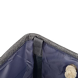 Amazon Basics Foldable Fabric Rectangular Laundry Hamper with Detachable Brackets, Large, Black