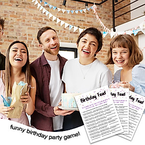 Adult Birthday Party Game, Birthday Feud Birthday Game Cards, Adult Birthday Party Game, Fun Novelty Cards for Birthday, Birthday Party Supplies Game Idea, 5 * 7 inches