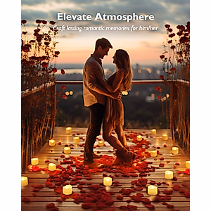 Homemory Remote Control Tea Lights, Flickering Realistic Tea Lights Battery Operated with Remote, for Home Decor and Seasonal Celebration, Pack of 12, Warm White Light, Dia 1-2/5'', H 1-1/4''