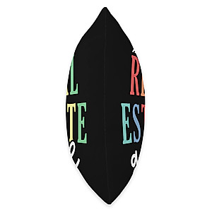 Object Seller Mortgage Business Building Gift Real Estate Agent Girl Realtor House Property Apartment Rent Throw Pillow, 16x16, Multicolor