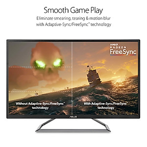 Asus VA32UQ 31.5” HDR Monitor 4K (3840 X 2160) FreeSync Eye Care DisplayPort HDMI HDR10,Black (Renewed)