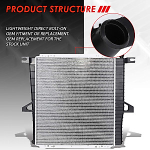 Auto Dynasty DPI 2173 Factory Style 1-Row Cooling Radiator Compatible with Ford Ranger Explorer Mazda B3000 B4000 Mercury Mountaineer 2.3L 3.0L 4.0L AT 98-11, Aluminum Core