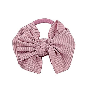 Toddler Baby Girls Headbands Striped Solid Bow Headwear 3 Years Personalized Buttery Feeling Grip Headgear (I, One Size)