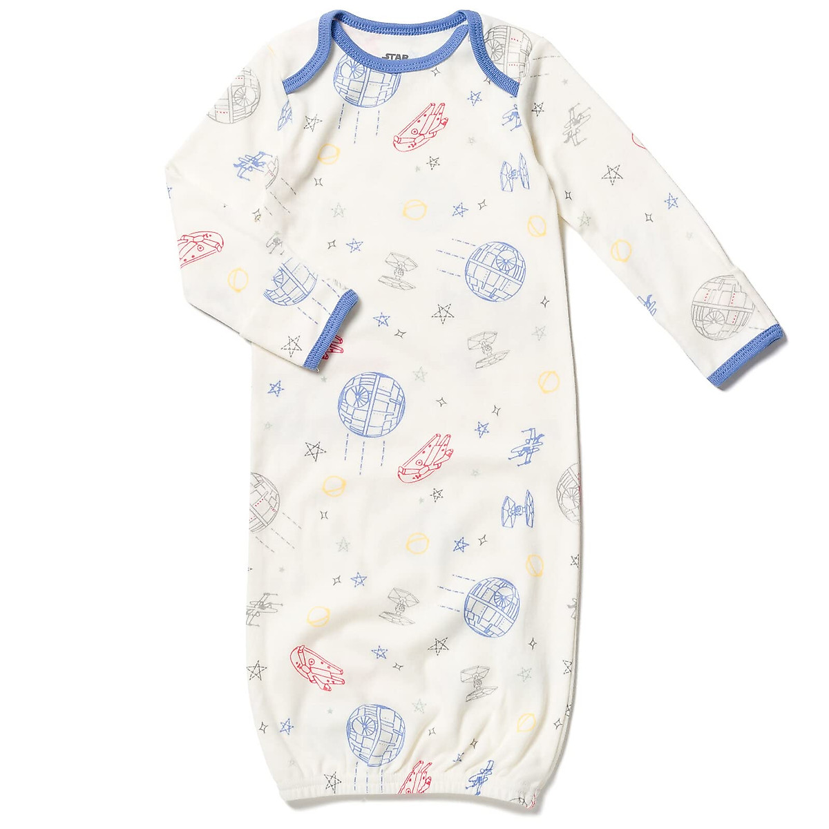 Star Wars Chewbacca R2-D2 C-3PO Baby Boys 3 Pack Swaddle Sleeper Gown 0-6 Months