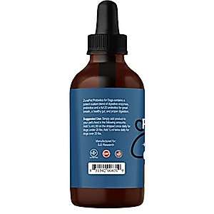 Probiotic for Dogs with Natural Digestive Enzymes. A Prebiotics + Digestive Enzyme Product for Dogs + Pumpkin. 120 Servings. Diarrhea & Upset Stomach Relief + Gas, Constipation, and Allergy Relief.