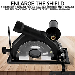 Upgraded Angle Grinder Stand, Adjustable Hand Angle Grinder Converter to Cutter Bracket, Professional Cutting Machine Woodworking Table Tool for 100-125 Angle Grinder