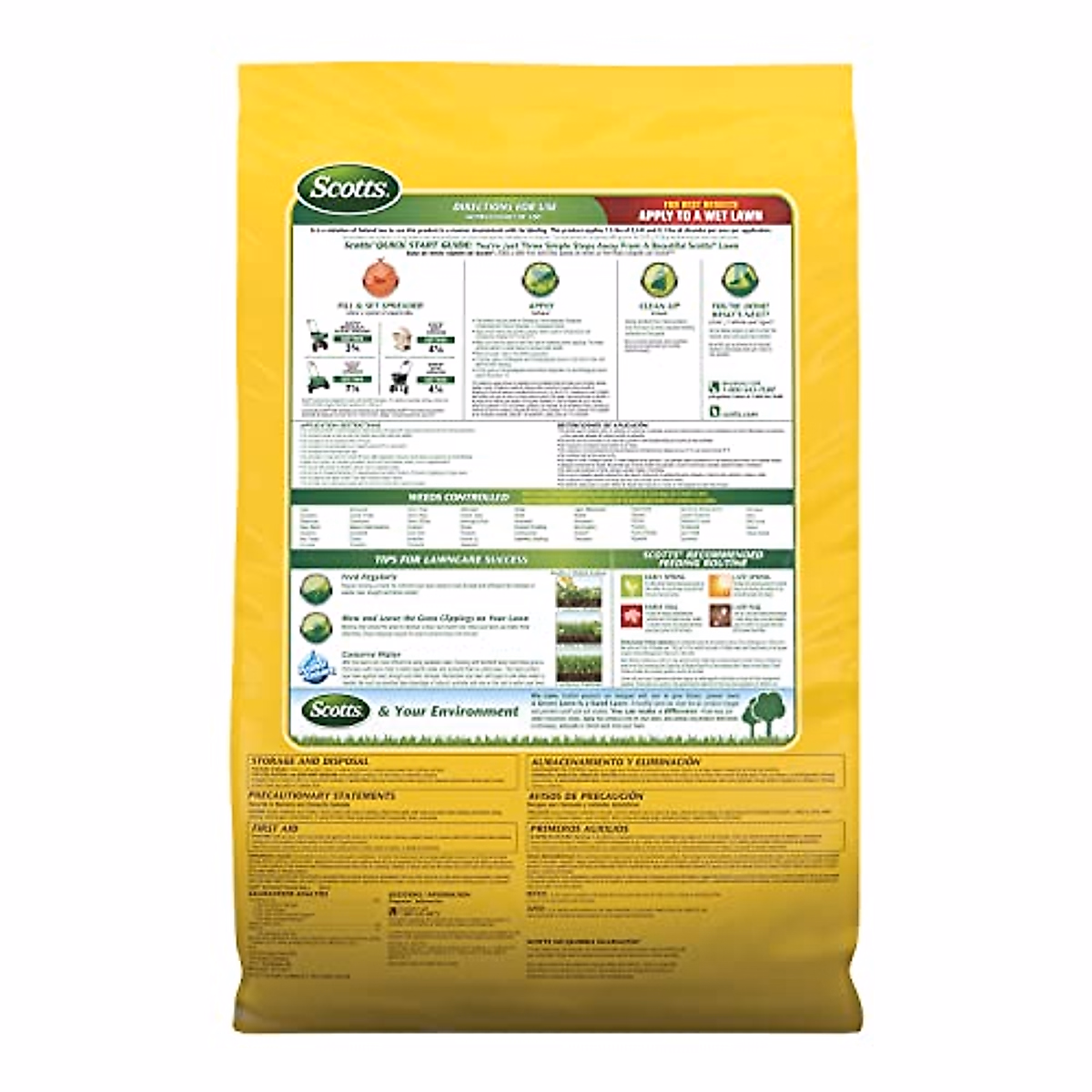 Scotts Turf Builder Weed & Feed5, Weed Killer and Lawn Fertilizer, Controls Dandelion, Clover and More, 4,000 sq. ft, 11.32 lbs.