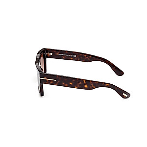 Tom Ford FAUSTO FT 0711 Dark Havana/Light Brown Shaded 53/20/145 unisex Sunglasses