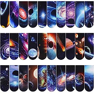 30 Pieces Universe Galaxy Magnetic Bookmark,MWOOT Starry Sky Magnet Page Book Markers Set ,Assorted Magnetic Page Clips Bookmarks for Students Reading(2x6cm,30 Styles)
