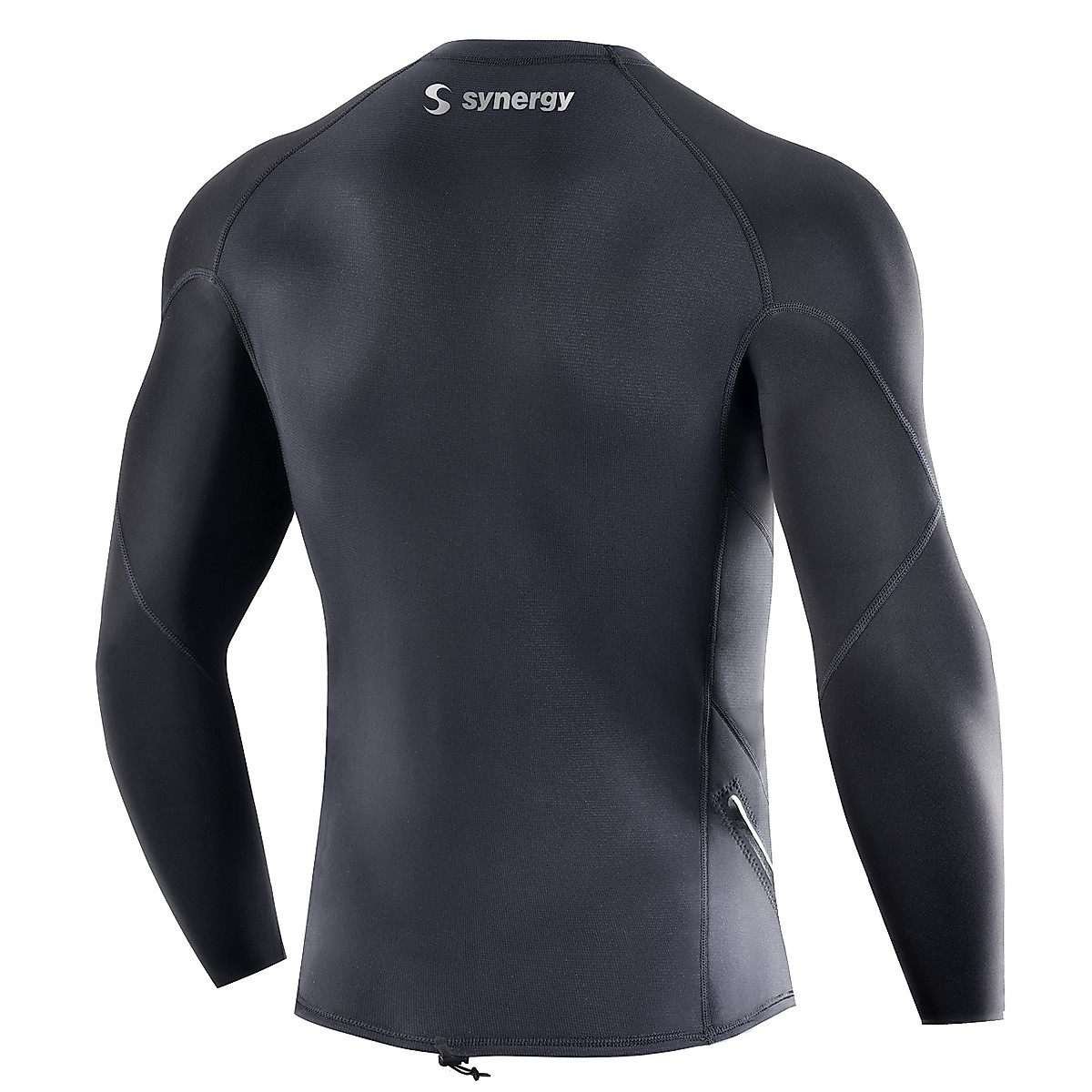 Synergy Men's Sequent Neoprene Multisport Full Sleeve Top (Black, Medium)
