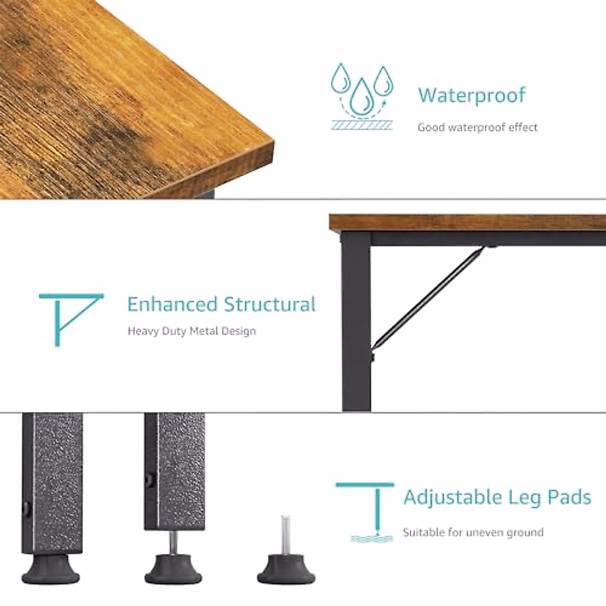 Lufeiya Small L Shaped Desk with Power Outlet Shelves, 40 Inch Corner Desk for Small Space Home Office, L-Shaped Computer Desk PC Desks with Charging Station, Rustic Brown