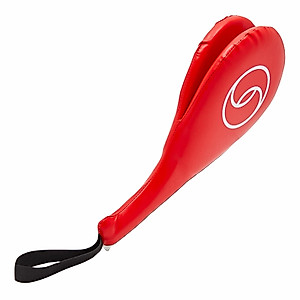 Juvale 2 Pack Taekwondo Kick Pads, Martial Arts Training Equipment, Kickboxing Striking Target Pads, TKD Sparring Gear (Red, 15 x 2.5 x 7.5 in)