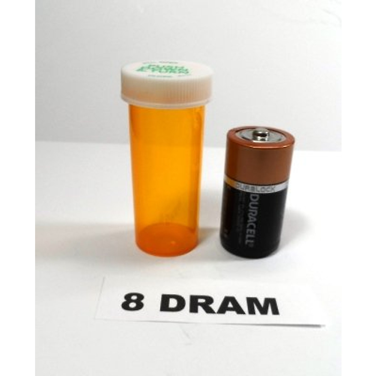 Plastic Prescription Vials/Bottles 100 Pack w/Caps 8 Dram Size-NEW