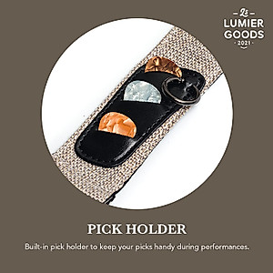 Guitar Strap For Bass, Electric & Acoustic Guitar, Strap Locks Included (Ruby), One Size (LMR00_02)