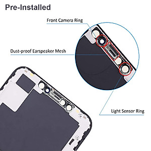 for iPhone Xs Max Screen Replacement 6.5 inch LCD Touch Screen Display Digitizer Repair Kit Assembly with Complete Repair Tools