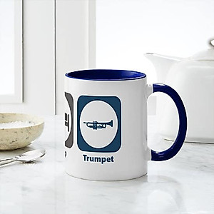 CafePress Eat Sleep Trumpet Mug Ceramic Coffee Mug, Tea Cup 11 oz