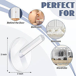 Namalu 12 Pieces Hat Hook for Wall Acrylic Hooks Clear Adhesive Hooks Mounted Cowboy Hat Rack Adhesive Coat Hooks Decorative Robe Hook for Bathroom Kitchen Hanging Clothes Towel Bag Purse and More