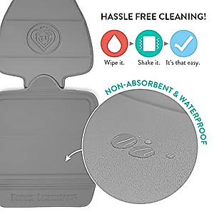 Prince Lionheart Car Seat Protector. The only 2 stage Seatsaver Designed with Thick padding, Nonabsorbent, waterproof, PVC foam material. Comparable with all baby and toddler car seats. (Grey)