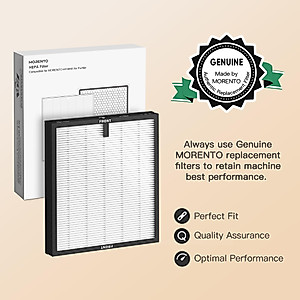 MORENTO Smart Air Purifier HY4866-WF Bundle with Genuine Original Version Air Purifier Replacement Filter 2 Pack