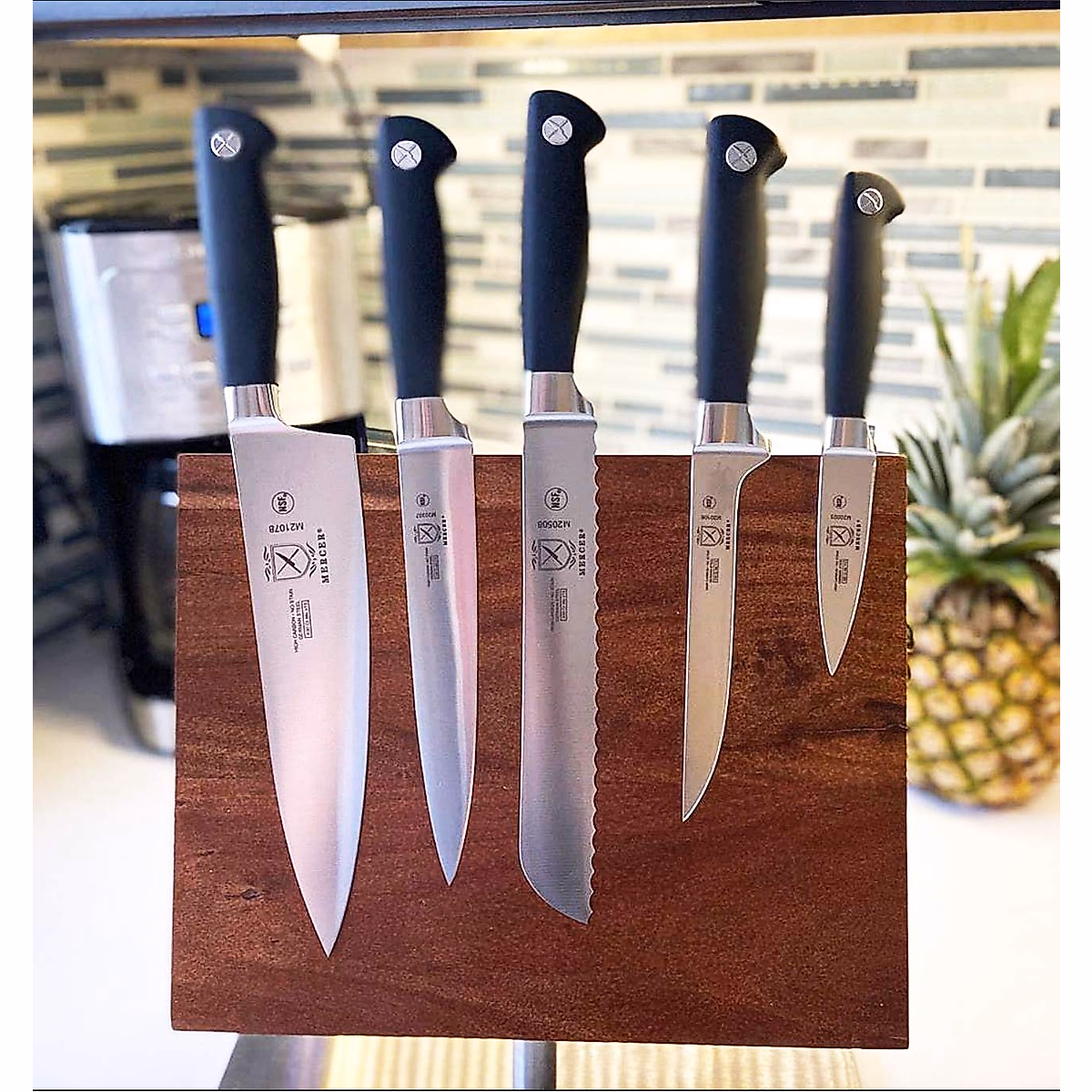 Mercer Culinary Magnetic Knife Board on Stand, 14 1/8 x 10 1/4, Stainless Steel