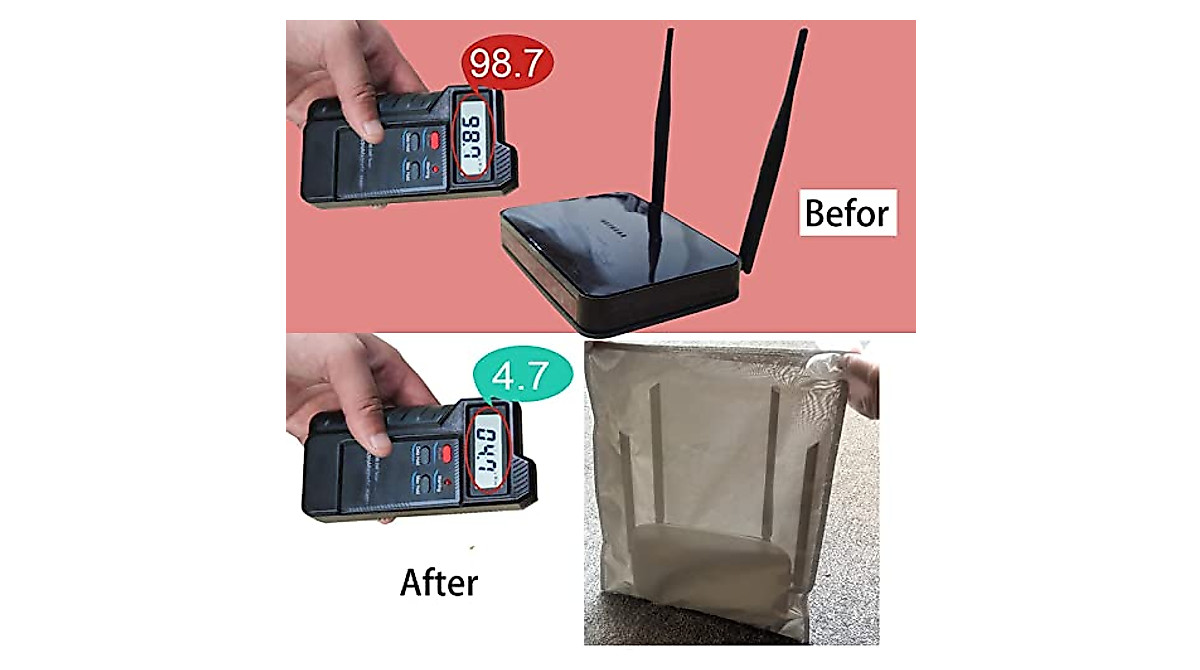 Large WiFi Router Cover Faraday Bag eMf Protection WiFi Blocker Faraday ...