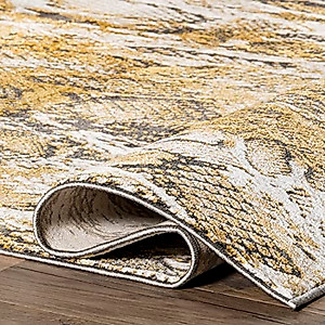 nuLOOM Aideen Modern Snake Patterned Area Rug, 8' x 10', Beige