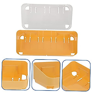 Healeved 2pcs Storage Rack White Plastic Hangers Utensil Hanger Storage Hangers Bathroom Storage Shelf Food Storage Organizer Wall Bathroom Storage Holder Kitchen Storage Rack Storage Racks