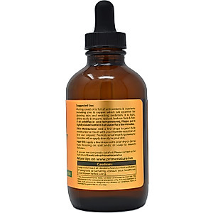 PRIME NATURAL Organic Moringa Oil USDA Certified, 100% Pure, Cold Pressed, Virgin, Unrefined Oil (4oz /120ml) - Joints, Skin, Face, Body & Hair - Vegan - Food Grade - Natural Moisturizer