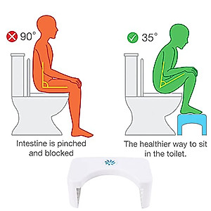 Toilet Stool, Folding Toilet Stool, Squatting Toilet Stool, Bathroom Toilet Stool, Potty Step Stool, Splicable Poop Stool, Step Toilet Stool Bathroom, Bathroom Potty Step Stool(White)