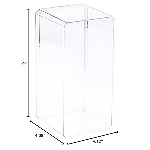 Pioneer Plastics 094C Clear Plastic Beveled Edge Display Case, 4.375" W x 4.125" D x 9" H (for 8 inch Dolls) (Mailer Box)