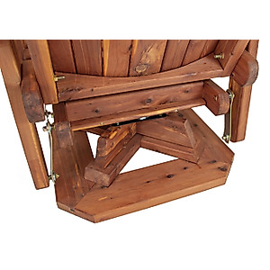American Furniture Classics Ceder Adirondak Swivel Glider, Natural Cedar