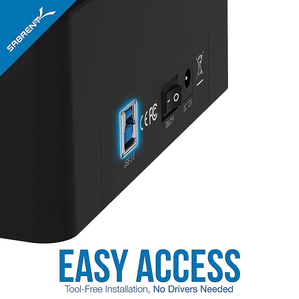 SABRENT USB 3.0 to SATA Dual Bay External Hard Drive Docking Station for 2.5 or 3.5in HDD, SSD with Hard Drive Duplicator/Cloner Function [22TB Support] (EC-DSK2)