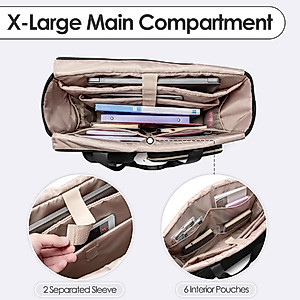 Fasrom XXL Utility Tote Bag for Women with 15.6 inches Laptop Compartment, Extra Large Teacher Bag to Hold Supplies and More, Black (Patent Design)