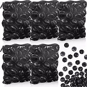 Hortsun 300 Pieces Bio Balls Pond Filter Aquarium Filter Media 1.26 Inch Saltwater Aquarium Filter Biochemical Cotton Pond Filter Accessories and 5 Pieces Black Mesh Bags for Fountain Fish Tank